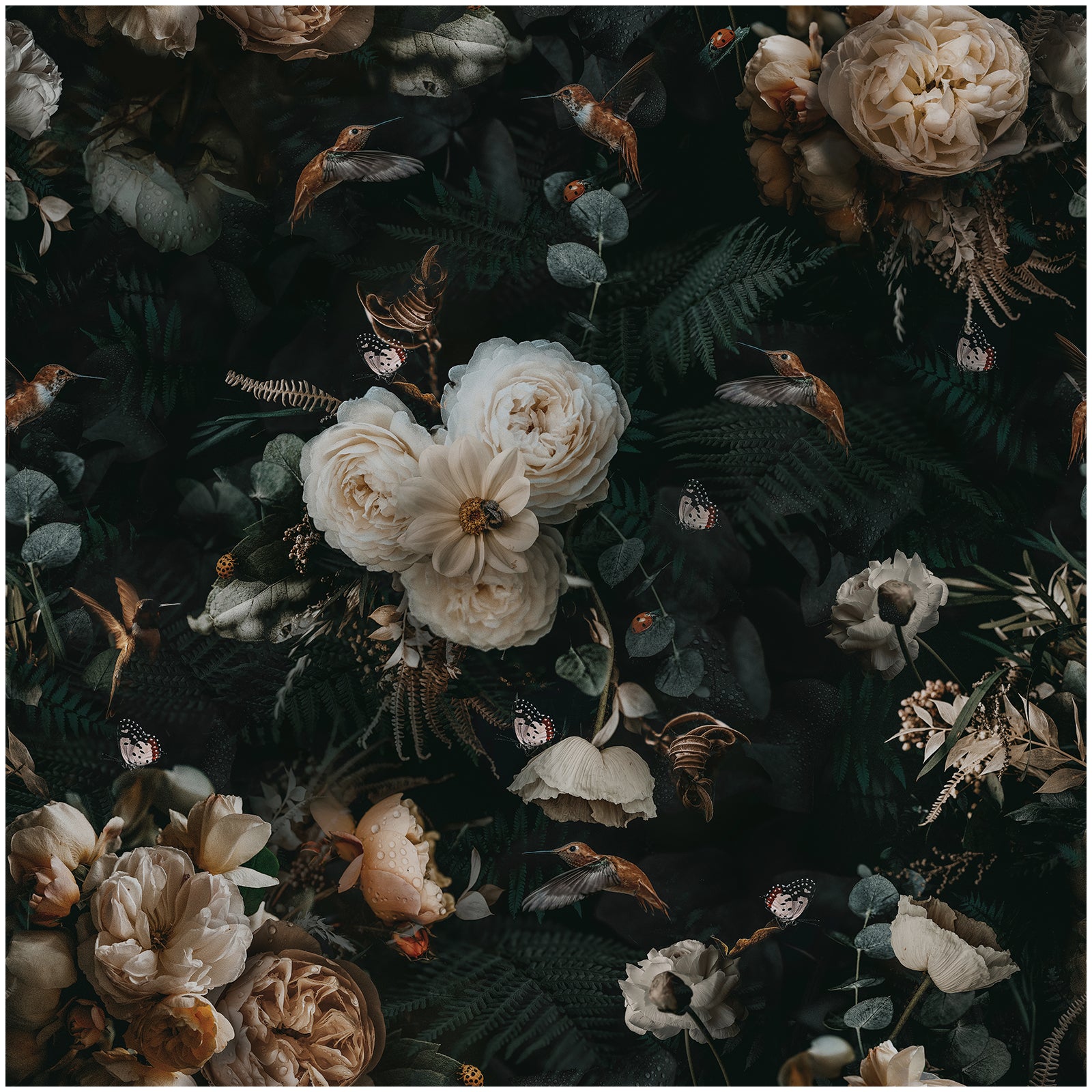 dark floral pattern wallpaper
