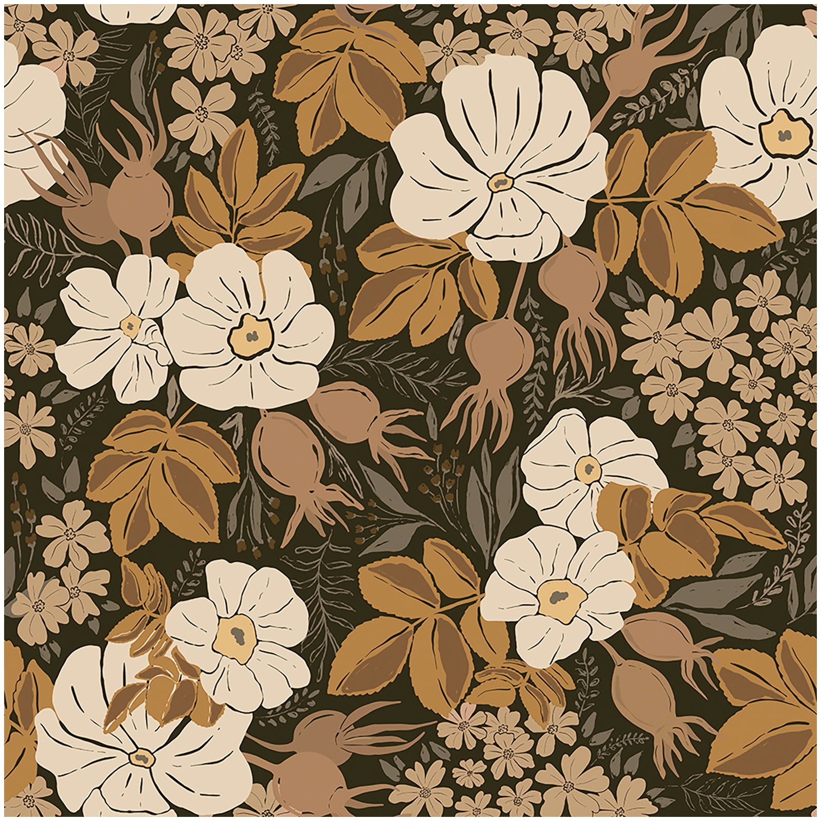 brown and white pattern wallpaper