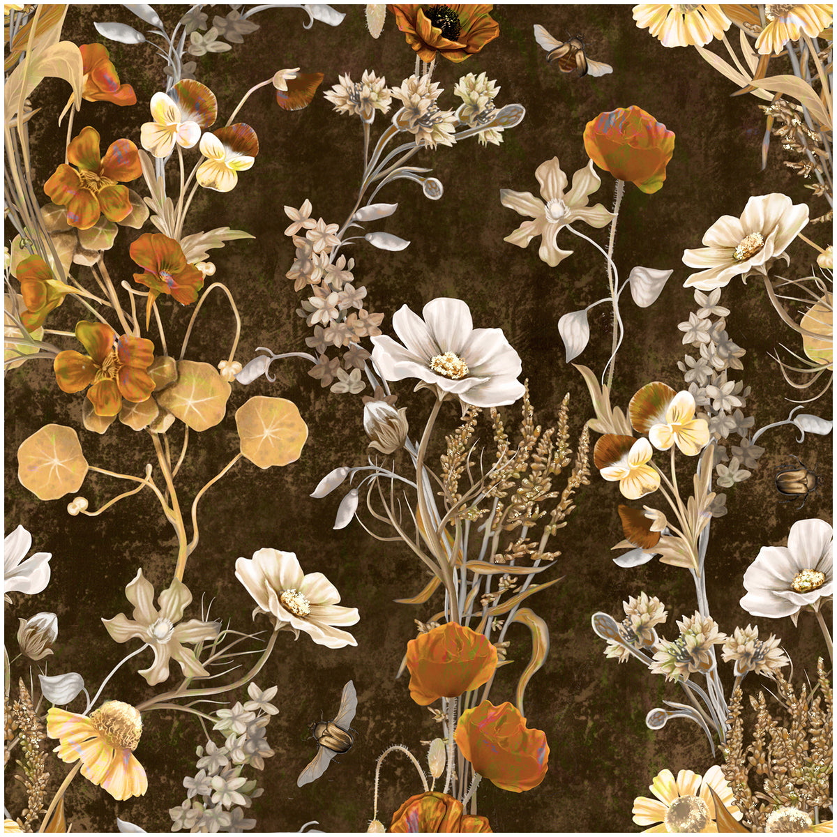 floral brown pattern