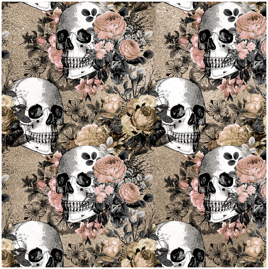 skull floral pattern