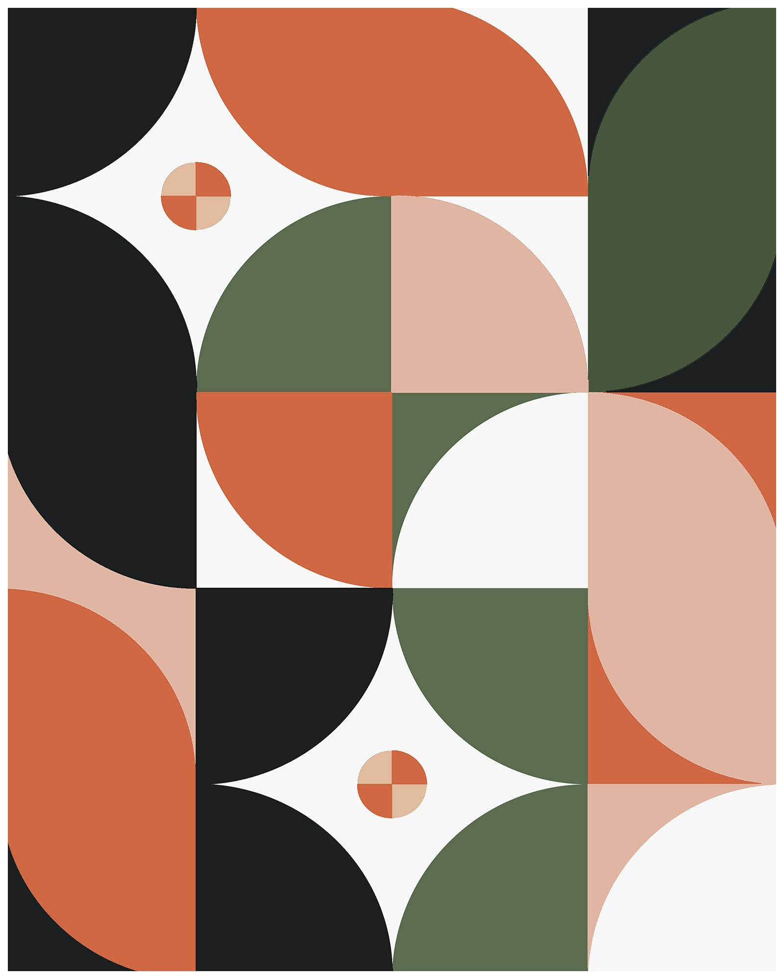 Modern Geometric Abstract Wallpaper with Earthy Tones